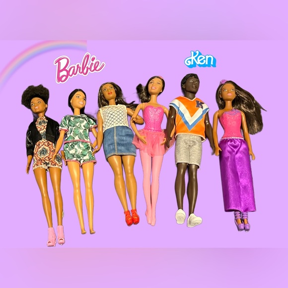 Barbie | Toys | Six Barbie And Ken Diverse Fashion Doll Set | Poshmark